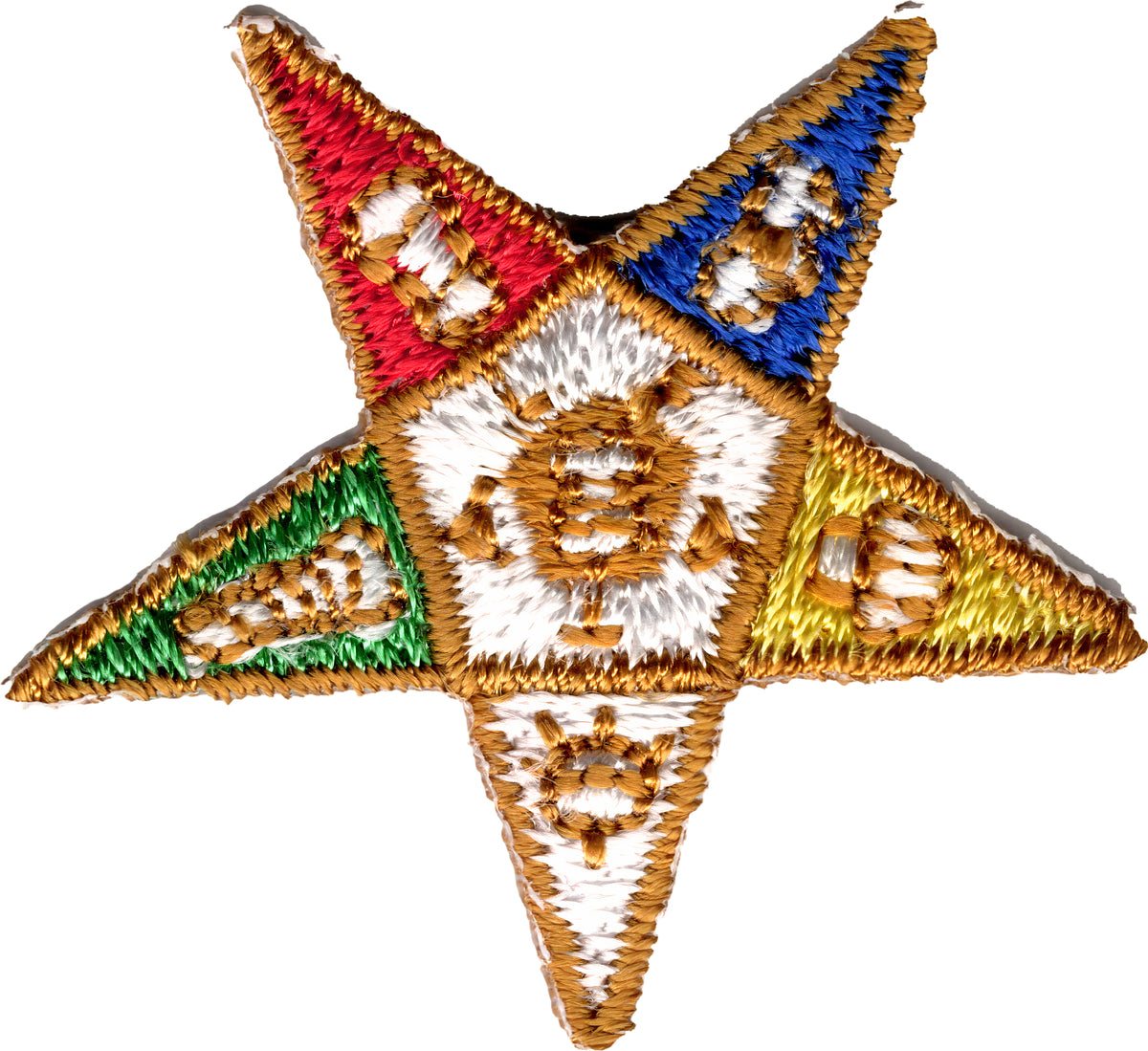 Eastern Star Emblem Pentagram Up Iron-On Patch [Gold] – TCEShop