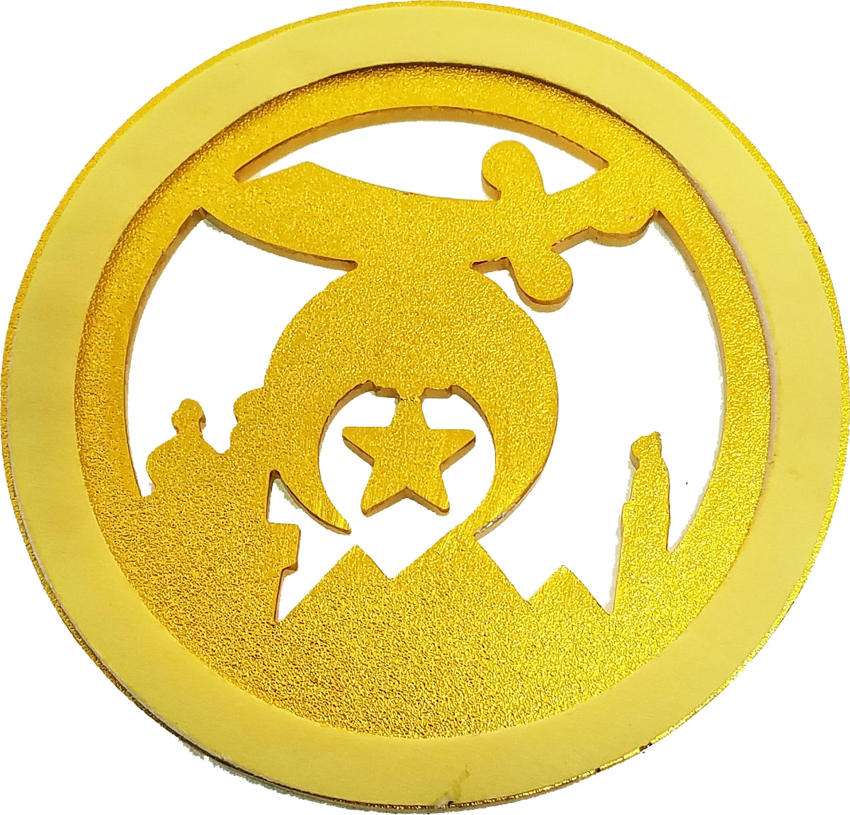 AEAONMS Shriner Round Cut Out Heavy Weight Car Emblem [Maroon] – TCEShop