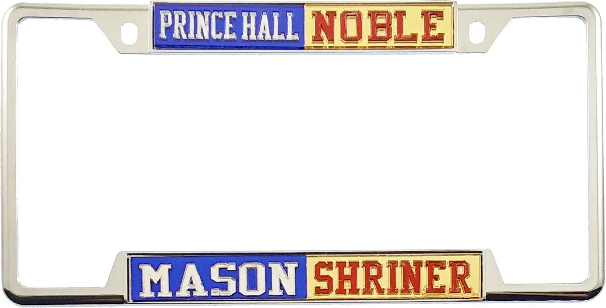 Prince Hall Mason + Shriner Noble Split License Plate Frame [Decal ...