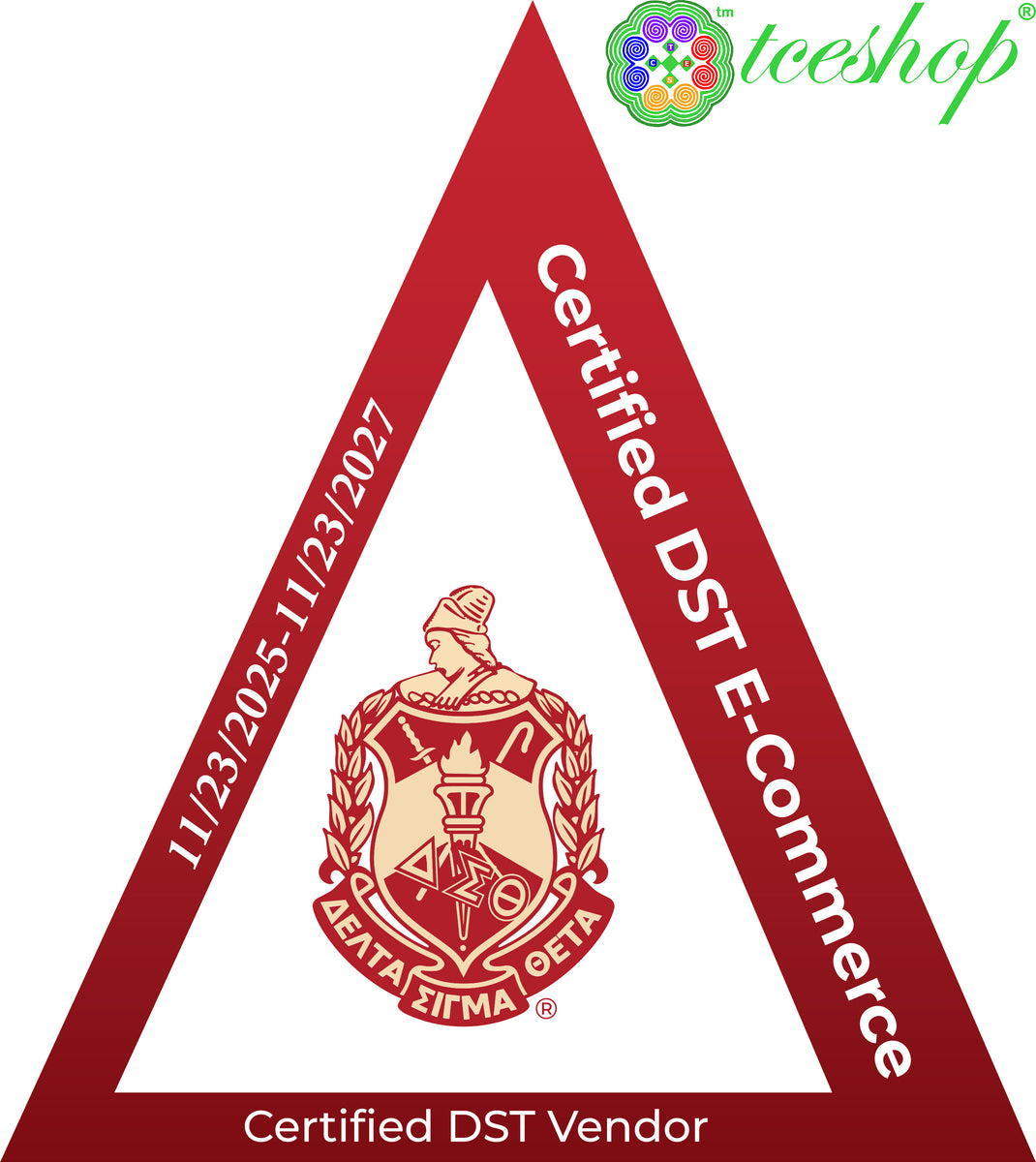 Delta Sigma Theta Domed Crest Tag License Plate [Black] – TCEShop